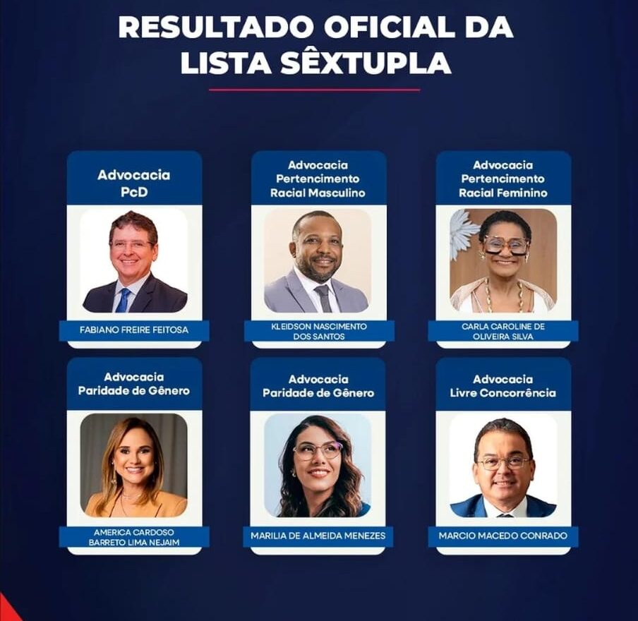 Formada a lista sêxtupla para o Quinto Constitucional em Sergipe ...