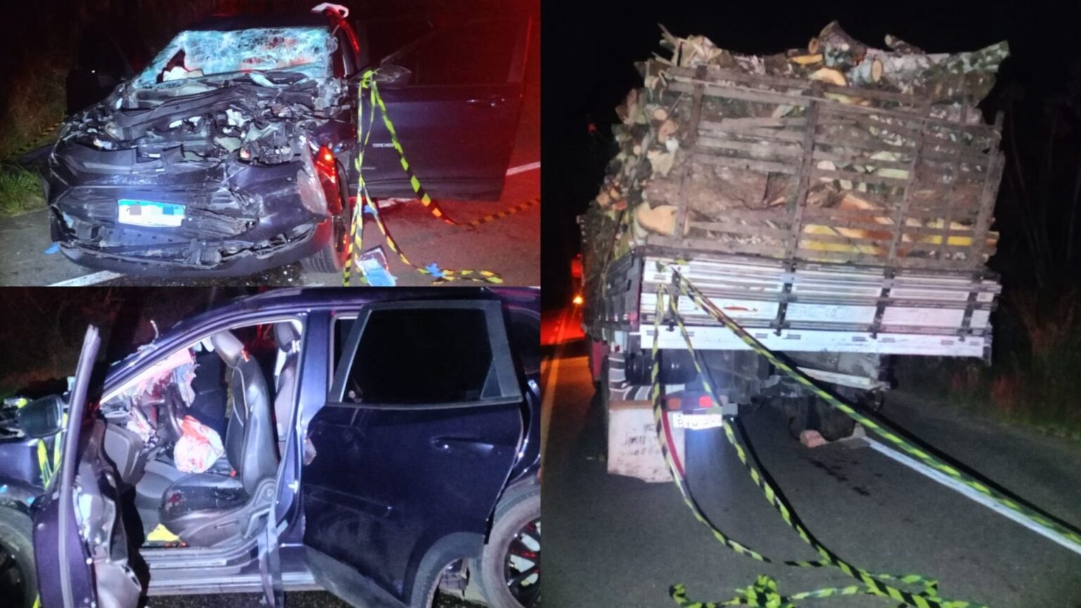 Acidente entre carro e caminhão deixa dois idosos mortos e dois feridos ...